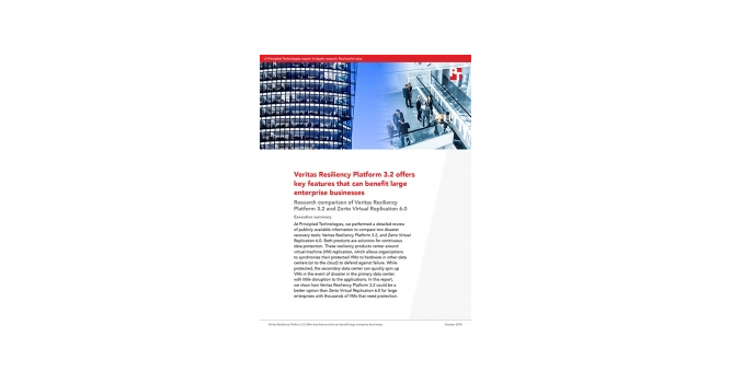 Principled Technologies Research Report Compares Veritas Resiliency ...