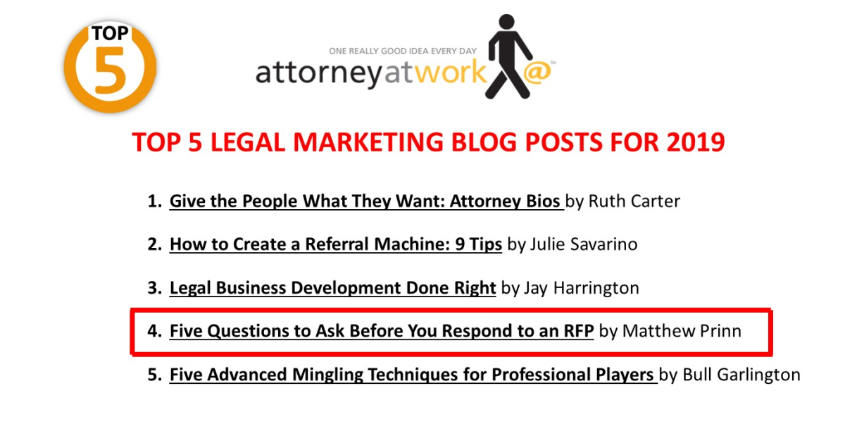 Matthew Prinn of RFP Advisory Group Authors 4th Most Popular Legal ...