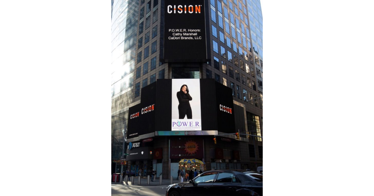 Cathy Marshall, CaDori Brands LLC Showcased on the Reuters Billboard in ...