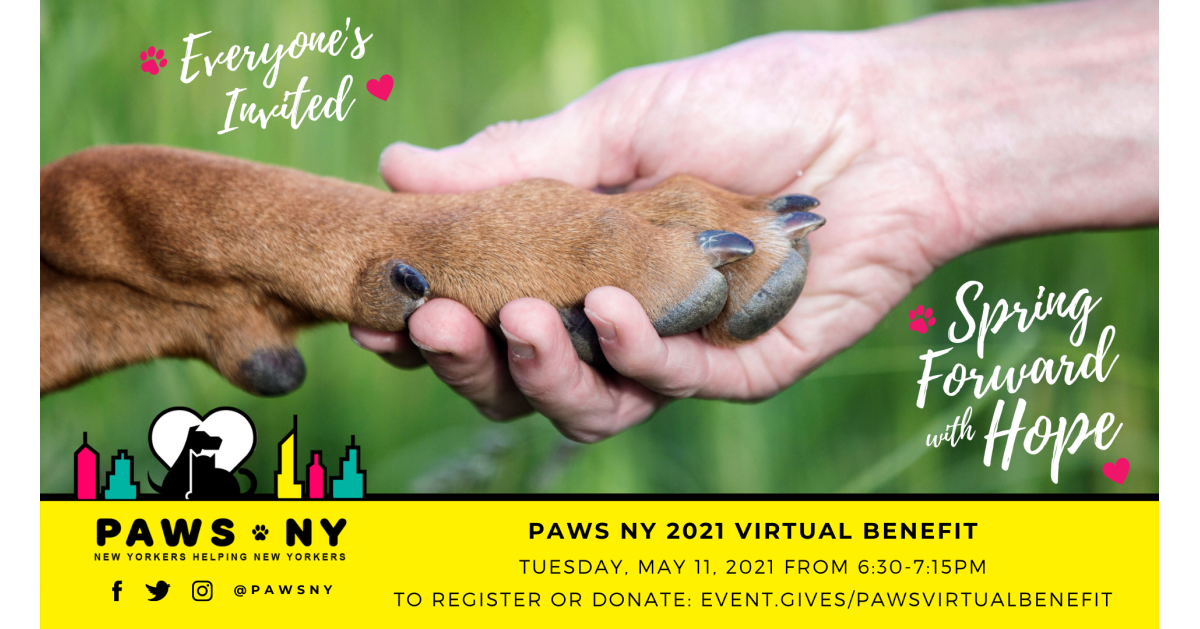 PAWS NY Hosts Virtual Benefit: Spring Forward with Hope - PR.com