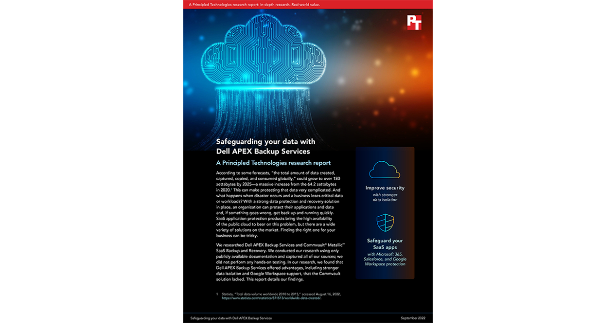 Principled Technologies Releases Research Report Comparing Dell APEX ...