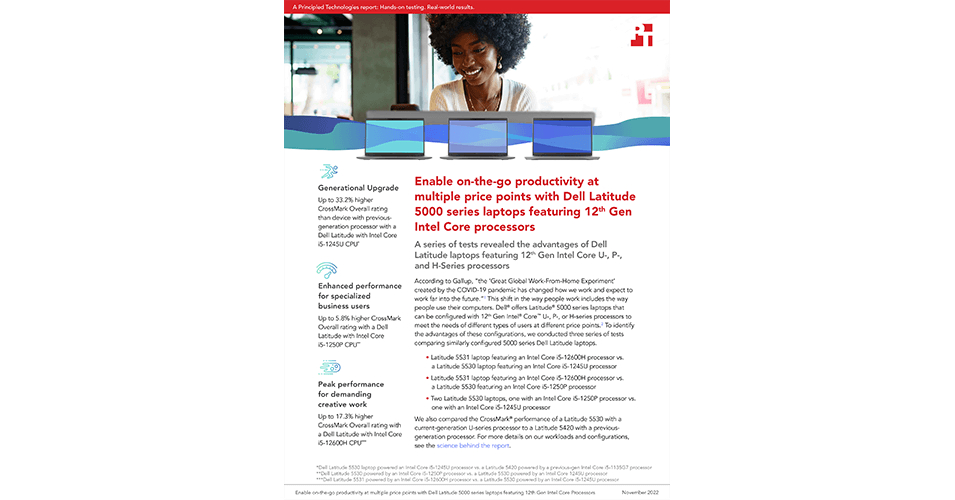 New Principled Technologies Study Shows How Dell Latitude 5000 Laptops ...