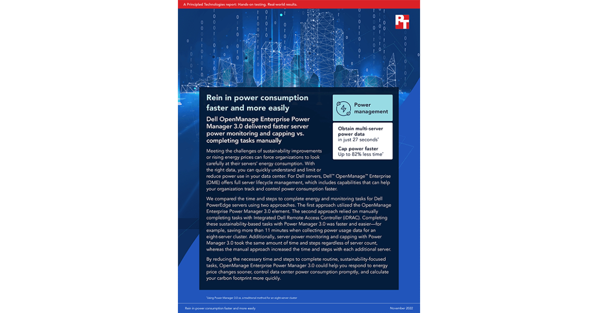 Principled Technologies Releases Two Studies Comparing Time and Effort ...
