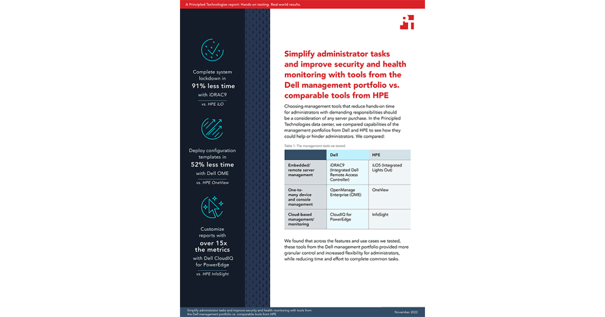 Principled Technologies Releases Study Comparing the Ease of Use of ...