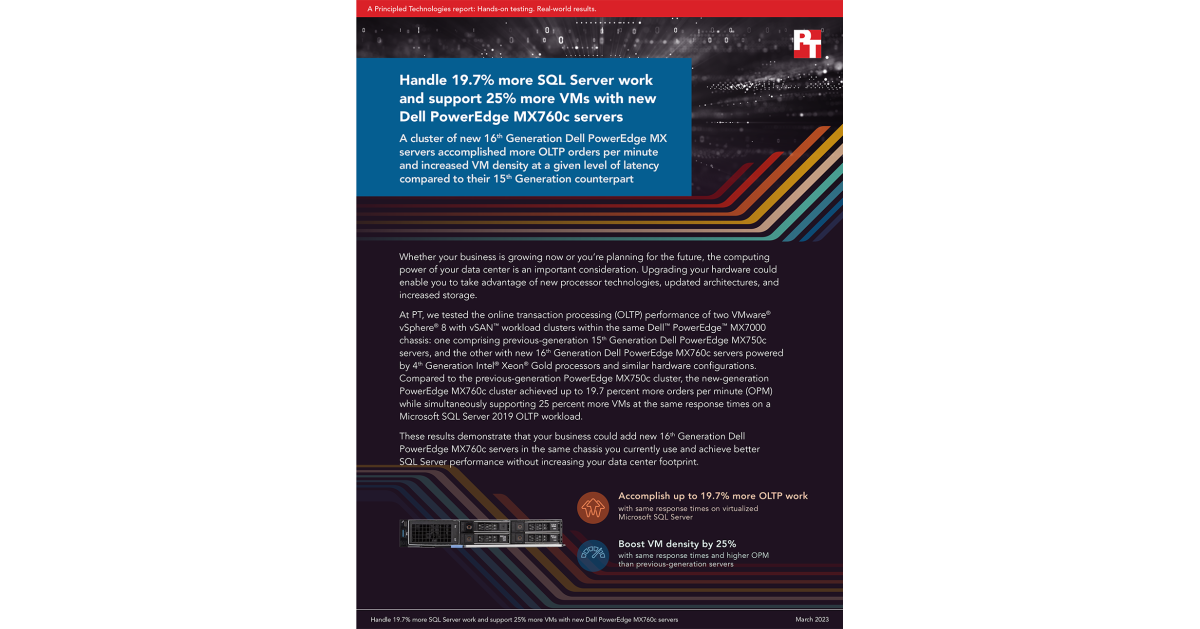 Principled Technologies Compares Online Transaction Processing ...