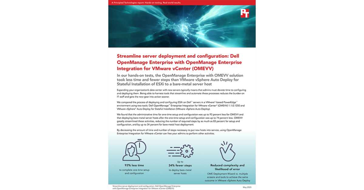 Principled Technologies Study Reveals How Dell OpenManage Enterprise ...