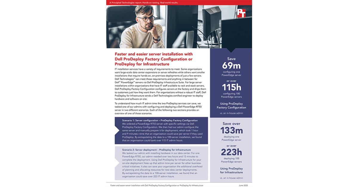 New Principled Technologies Studies Demonstrate Time Savings and ...