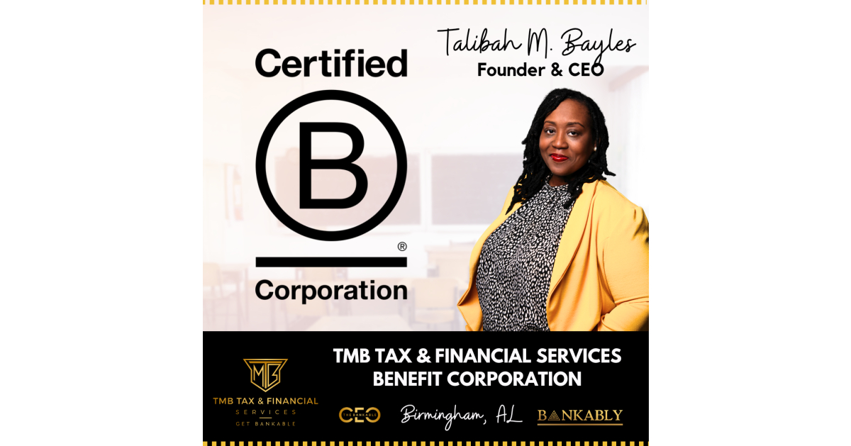 TMB Tax & Financial Services Benefit Corporation Earns B Corp ...