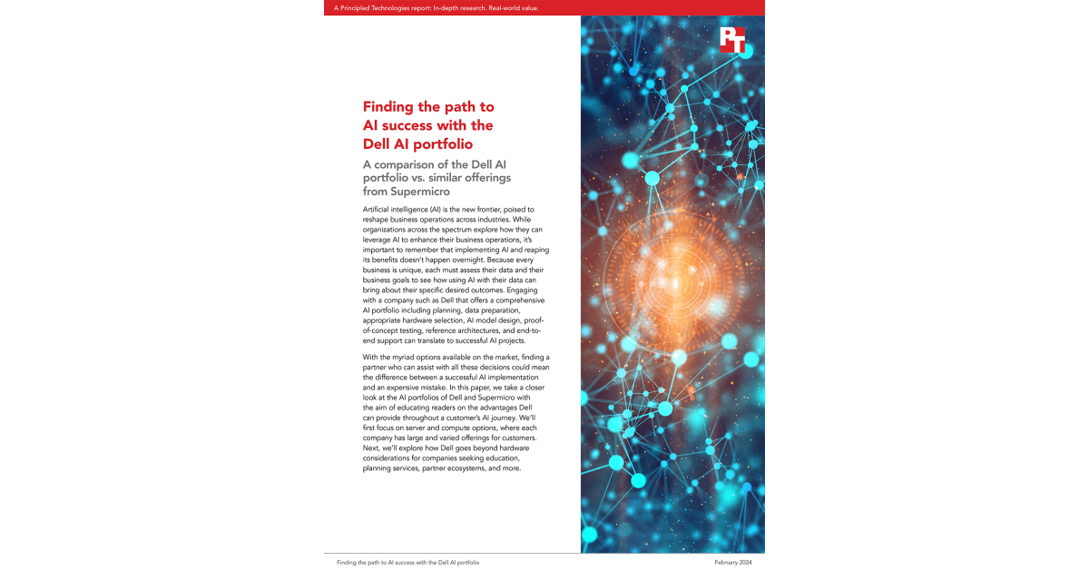 New Principled Technologies Research Report Compares Dell AI Portfolio ...