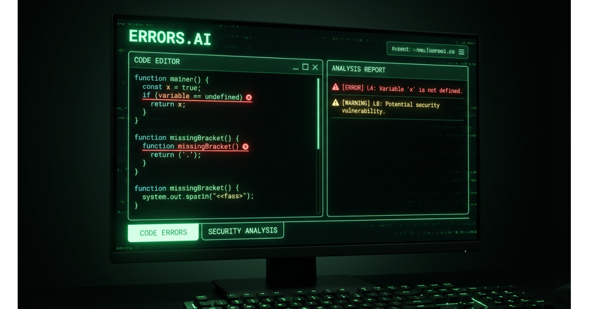 Errors.AI Launches Free AI-Powered Platform to Revolutionise Code Debugging and Security ...
