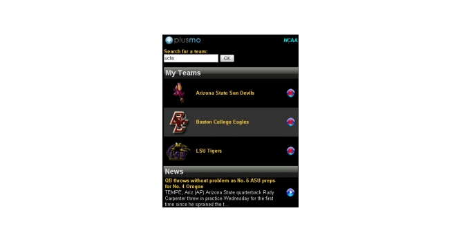 Plusmo Launches iPhone NFL, NCAA Widgets - Also Announces NFL, NCAA Web ...