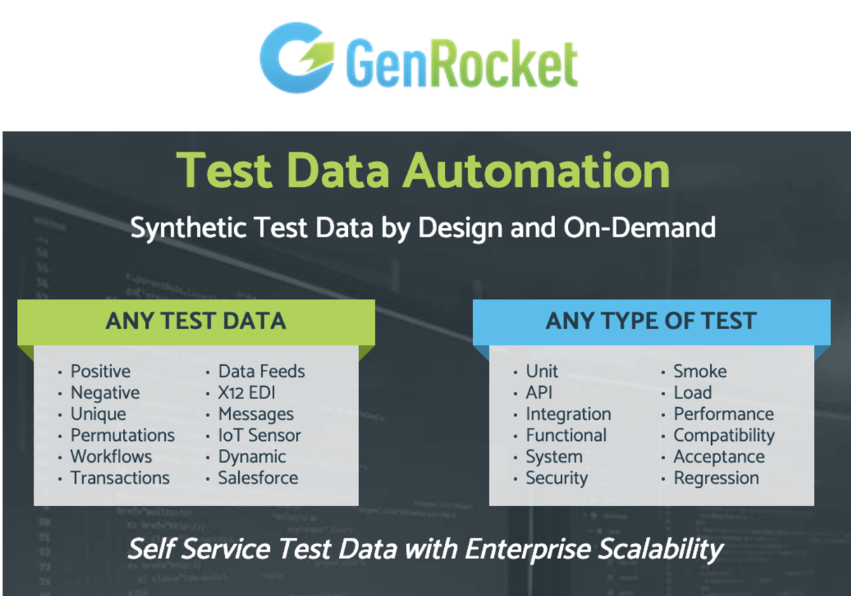 GenRocket Delivers Synthetic Test Data Automation with Enterprise ...