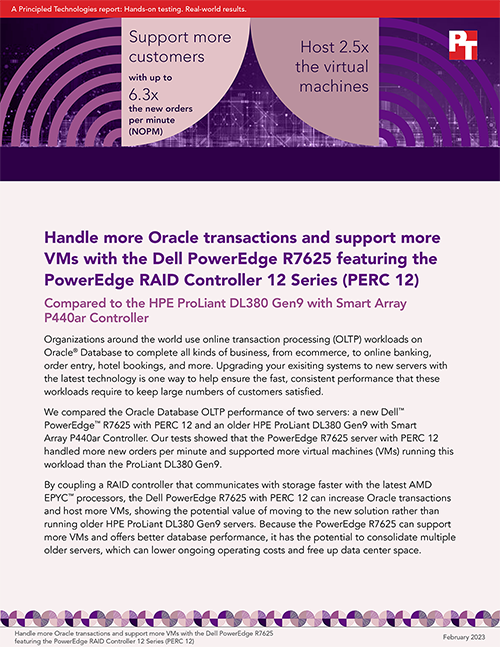 Principled Technologies Releases Two Studies Comparing the Oracle ...